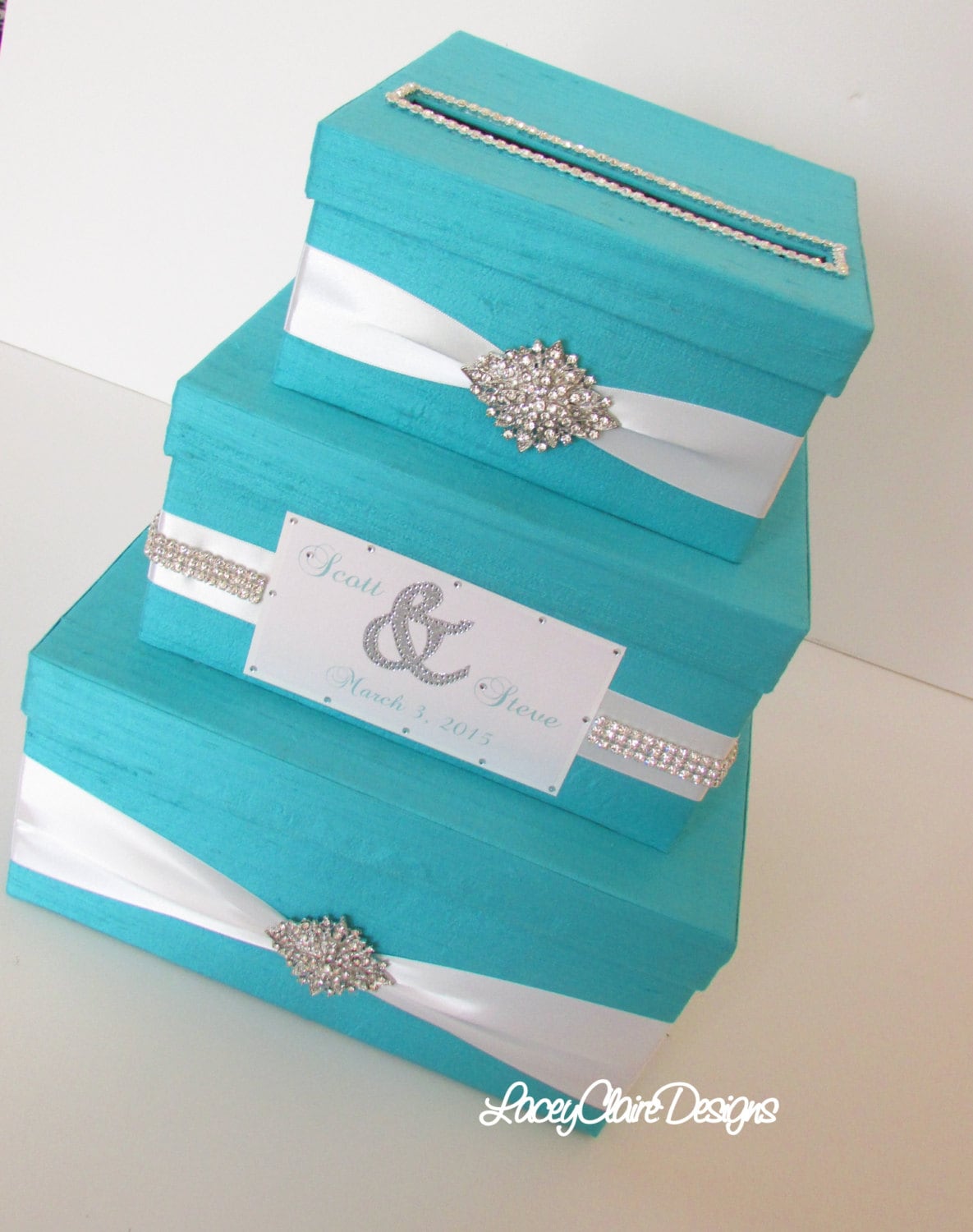 Wedding Gift Box Bling Card Box Rhinestone Money Holder | Etsy