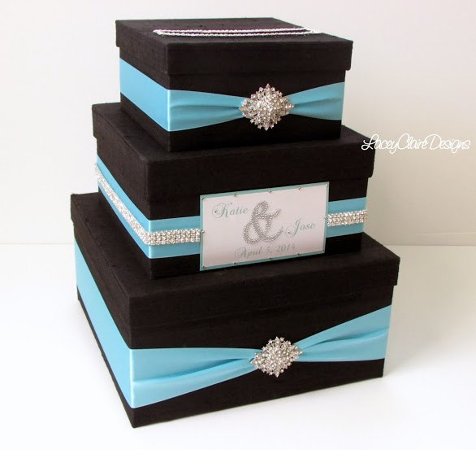Wedding Gift Box Bling Card Box Rhinestone Money Holder - Etsy