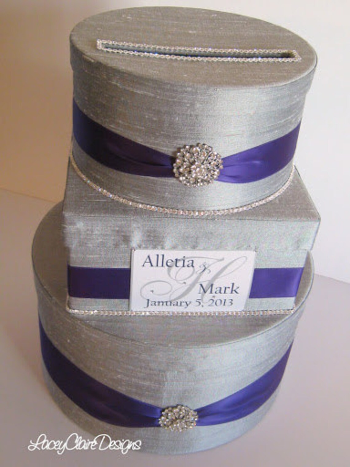 Wedding Gift Box Bling Card Box Rhinestone Money Holder | Etsy