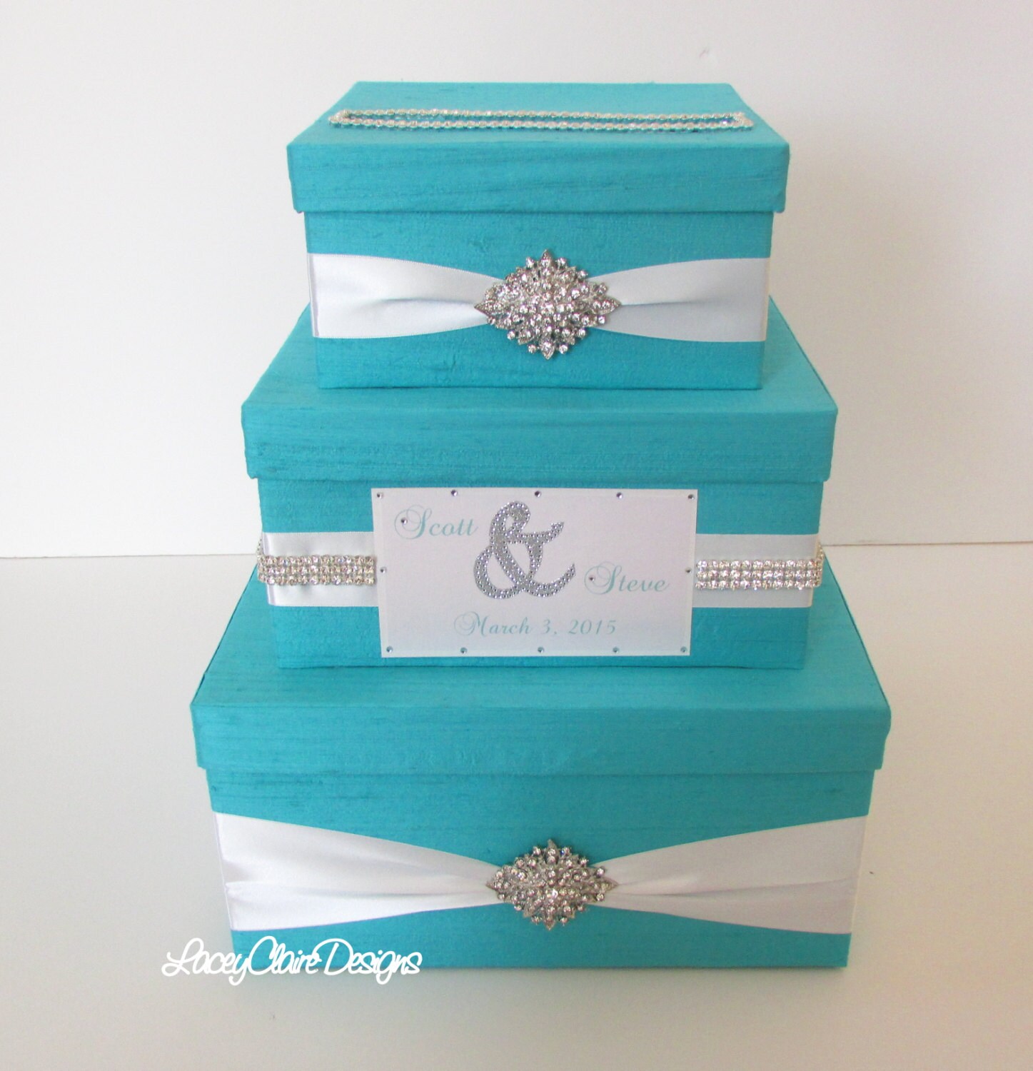 Wedding Gift Box Bling Card Box Rhinestone Money Holder | Etsy