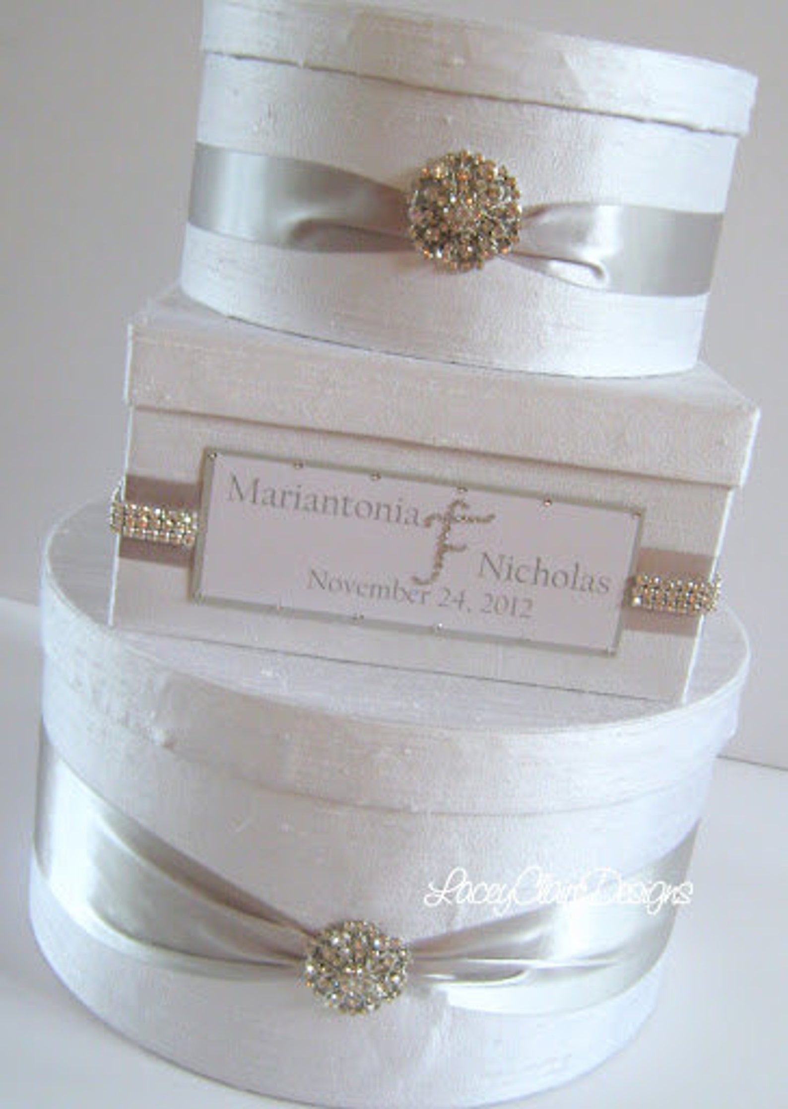 Wedding Gift Box Bling Card Box Rhinestone Money Holder - Etsy