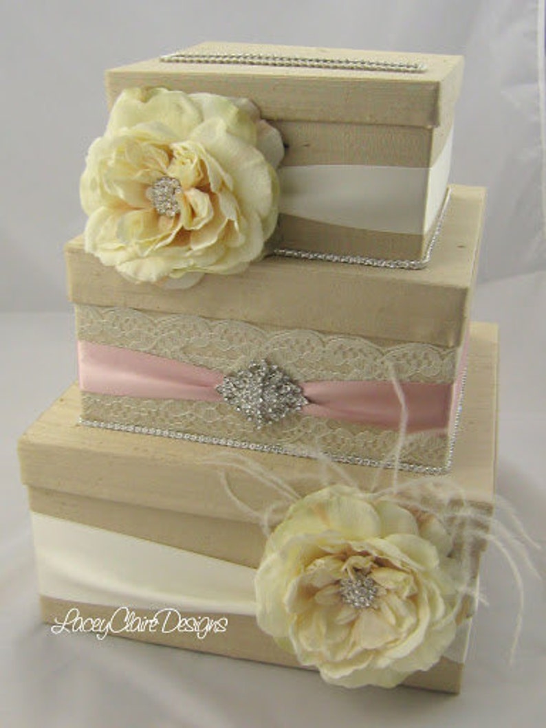 Wedding Gift Box Bling Card Box Rhinestone Money Holder - Etsy