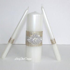 Glitter Unity Candles, Wedding Unity Candle Ceremony, Unity Candles Set ...