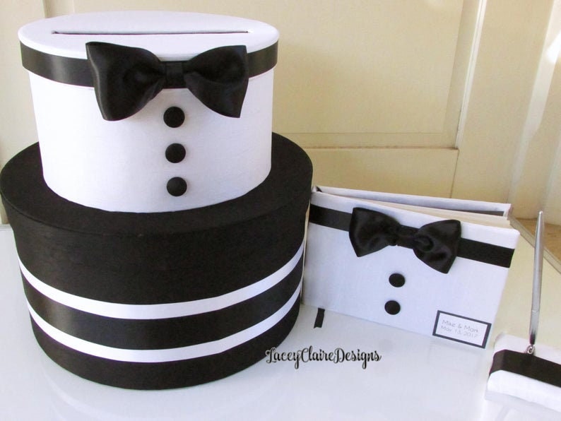Bow Tie Card Box, Birthday Card Box, Baby Shower, Wedding Card Box ...