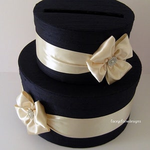 Wedding Card Box Holder Wedding Money Box plum and Champagne - Etsy