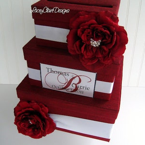 Wedding Card Box, Red Wedding Box, Box for Cards With Slot, Envelope ...