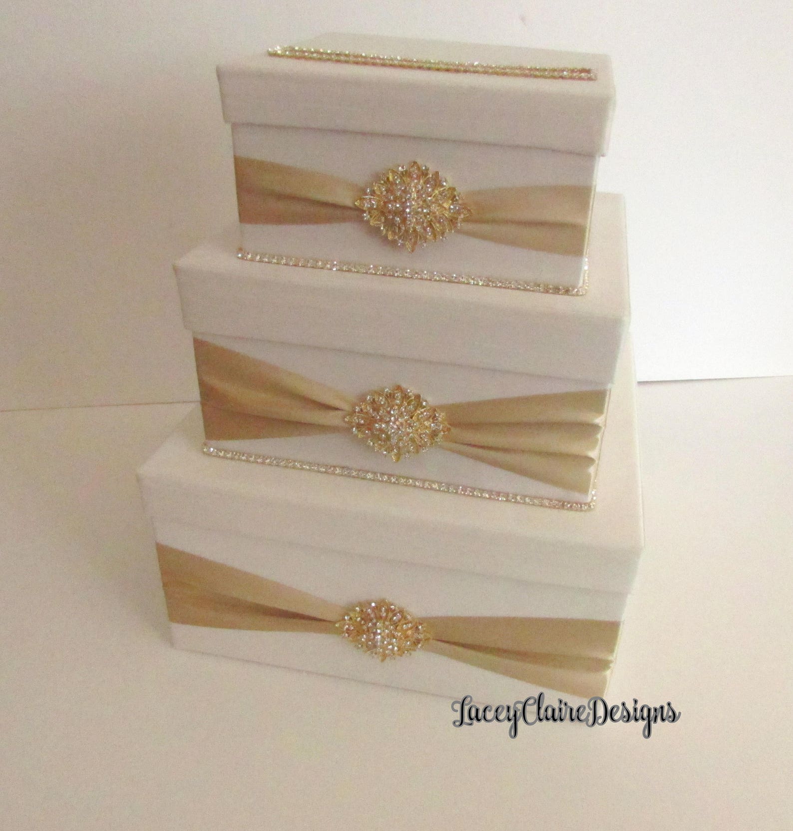 Wedding Card Box Bling Card Box Gold Card Box Box for | Etsy