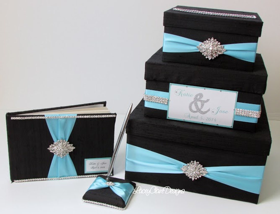 Wedding Gift Box Bling Card Box Rhinestone Money Holder - Etsy