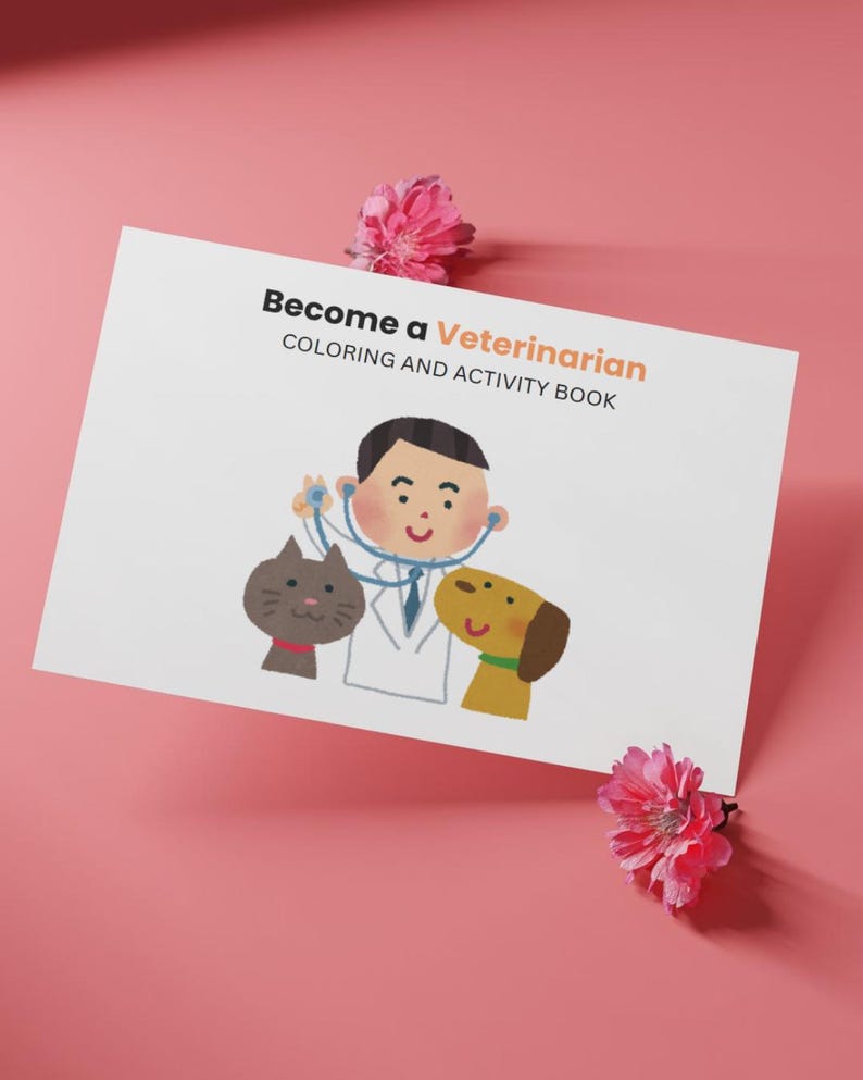 Become a Veterinarian - Printable Coloring Book With Role-playing ...