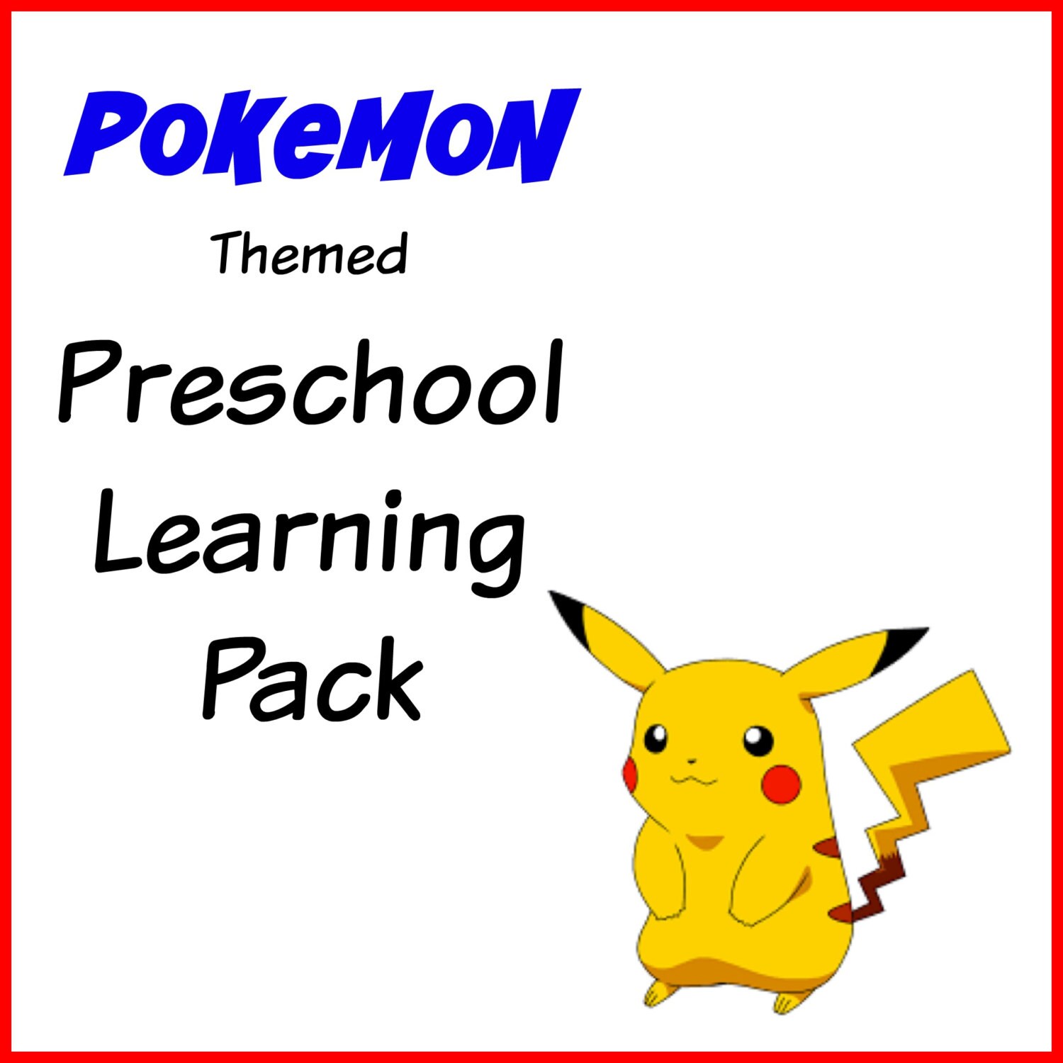 Pokemon Themed Preschool Learning Pack - Etsy