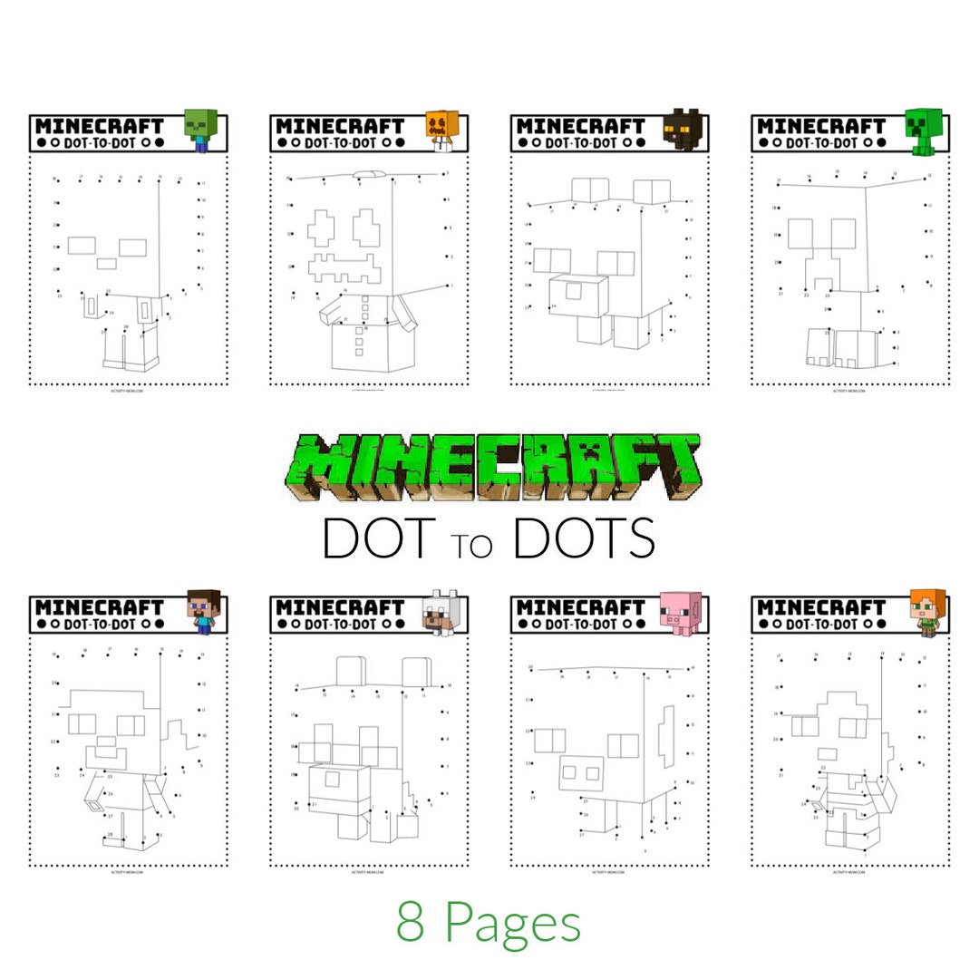 Minecraft Dot to Dots - Etsy