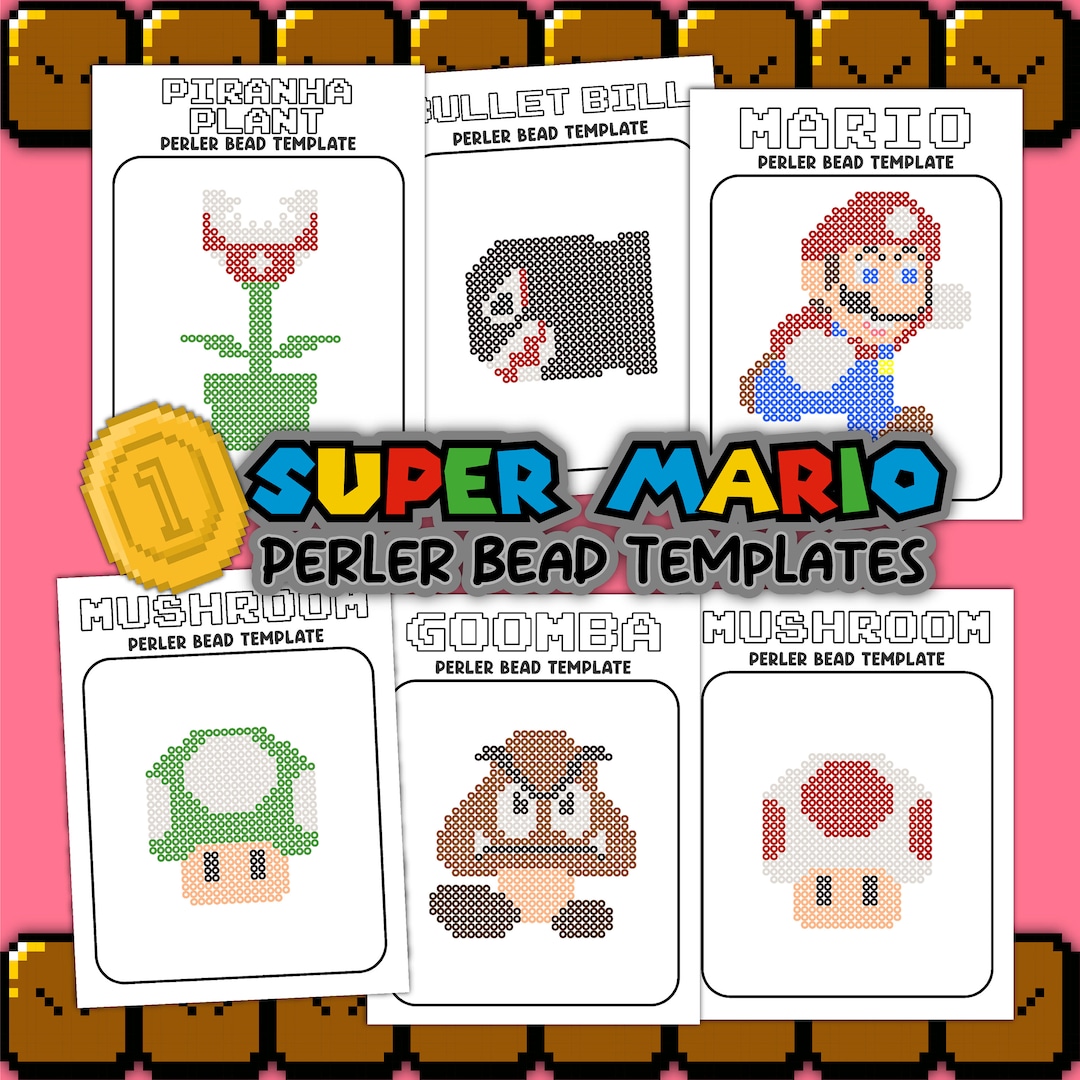 Super Mario Perler Bead Designs - Etsy