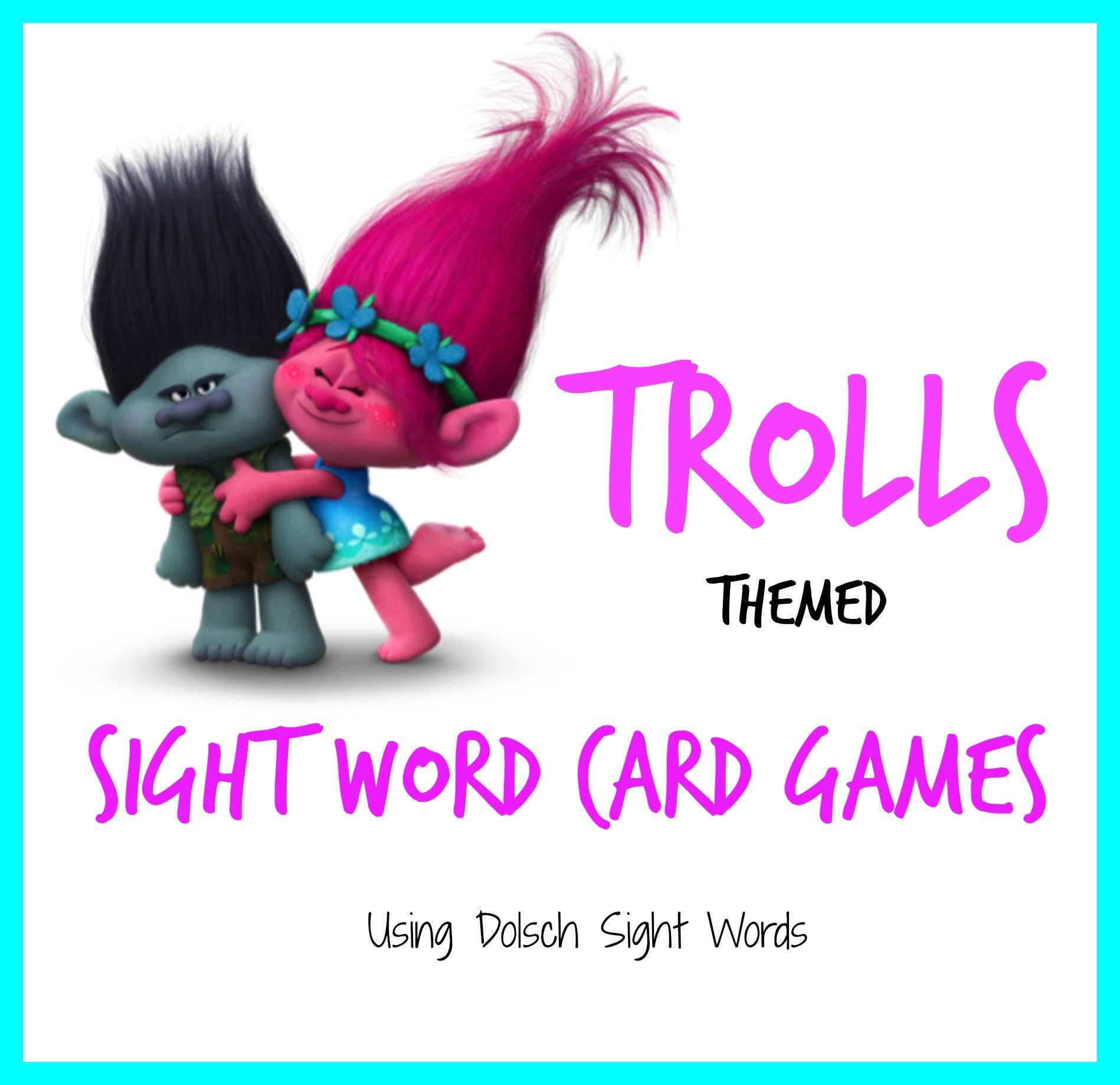 Trolls Themed Sight Word Card Games - Dolch Sight Words - Etsy UK