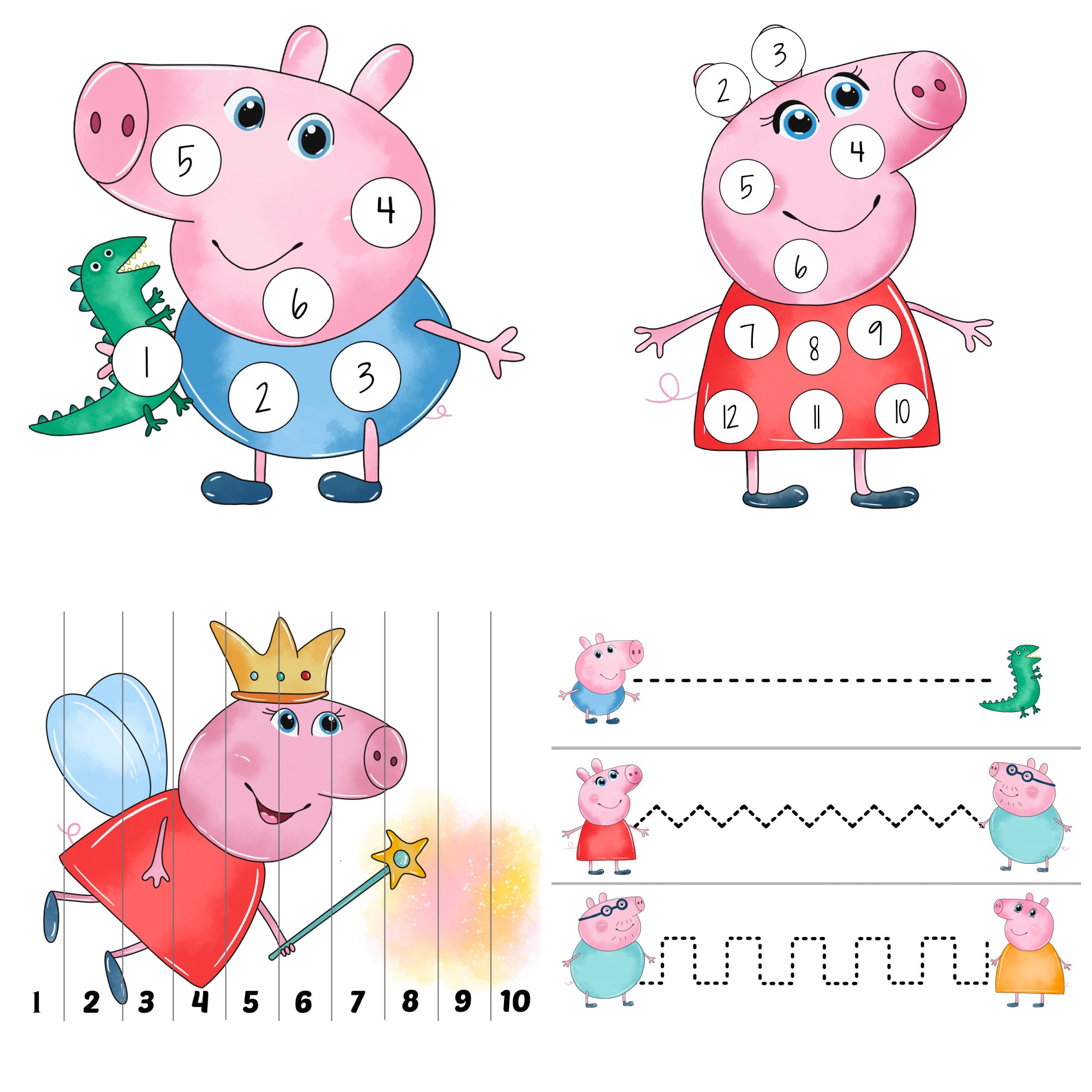 Peppa Pig Preschool Learning Activities - Etsy