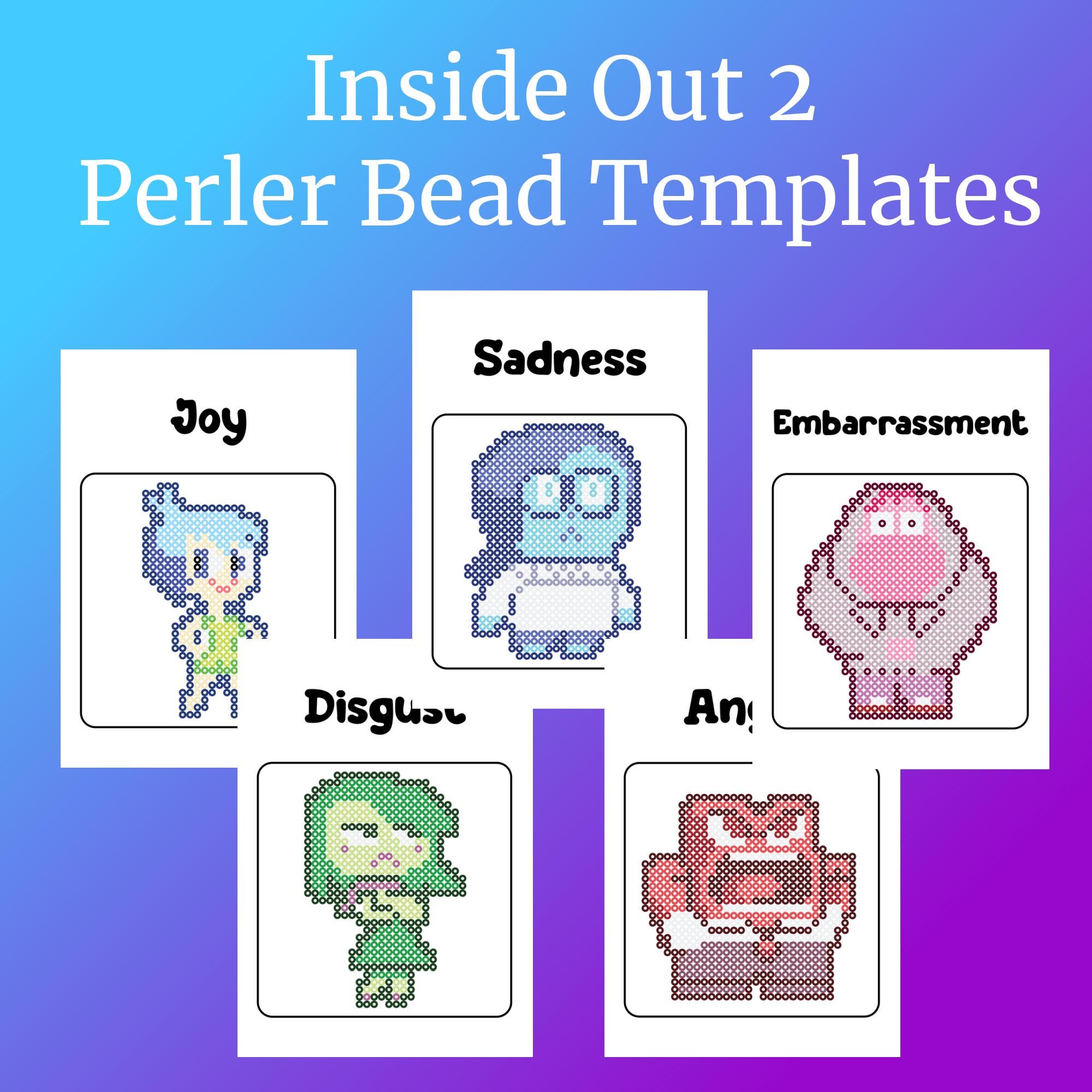 Inside Out 2 Perler Bead Templates - Etsy