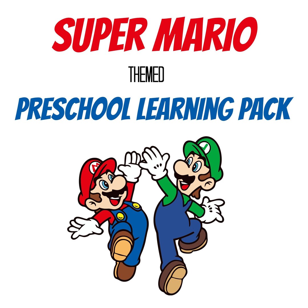 Super Mario Preschool Learning Pack - Etsy