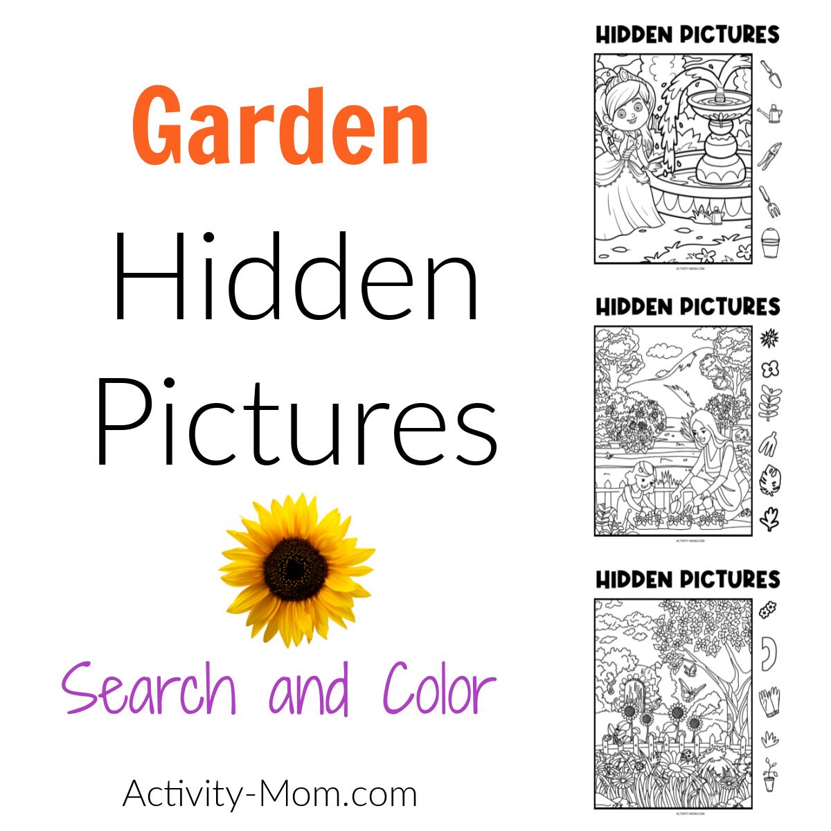 Garden Hidden Pictures - Etsy