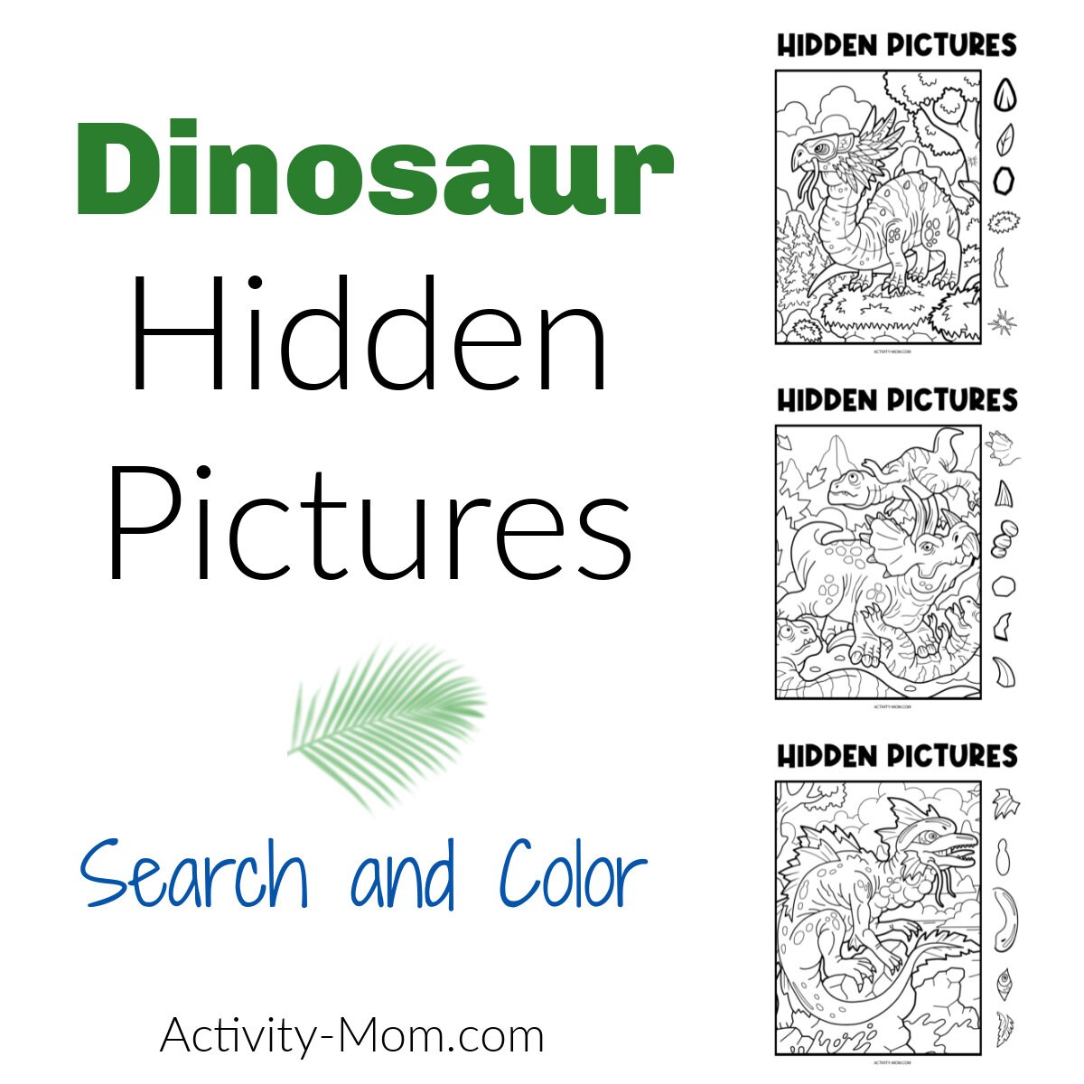 Dinosaur Hidden Pictures - Etsy