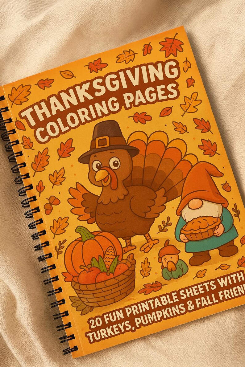 Thanksgiving Coloring Pages for Kids – 20 Printable Fall Activity ...