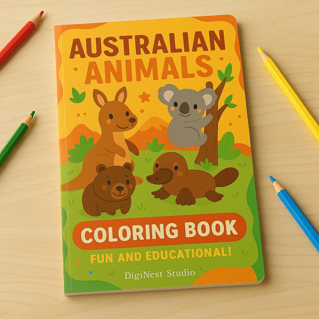 Australian Animals Coloring Book for Kids | 23 Printable Pages ...