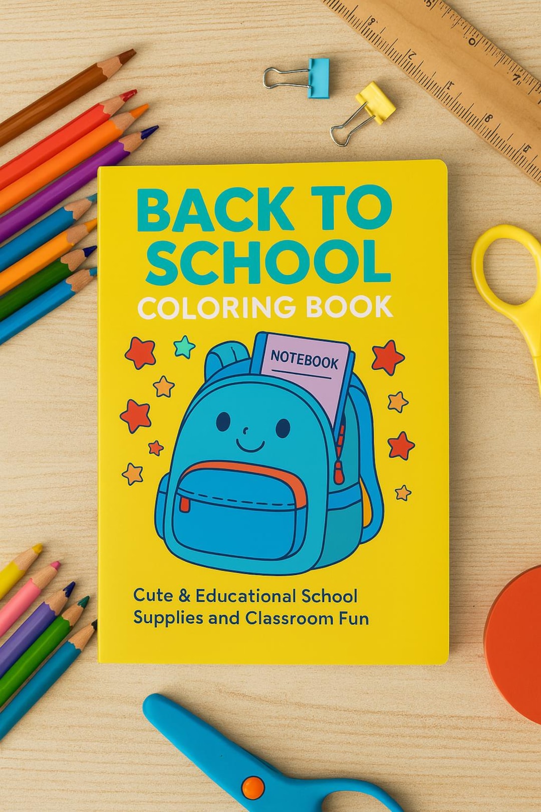 Back to School Coloring Book for Kids – Cute & Educational School ...