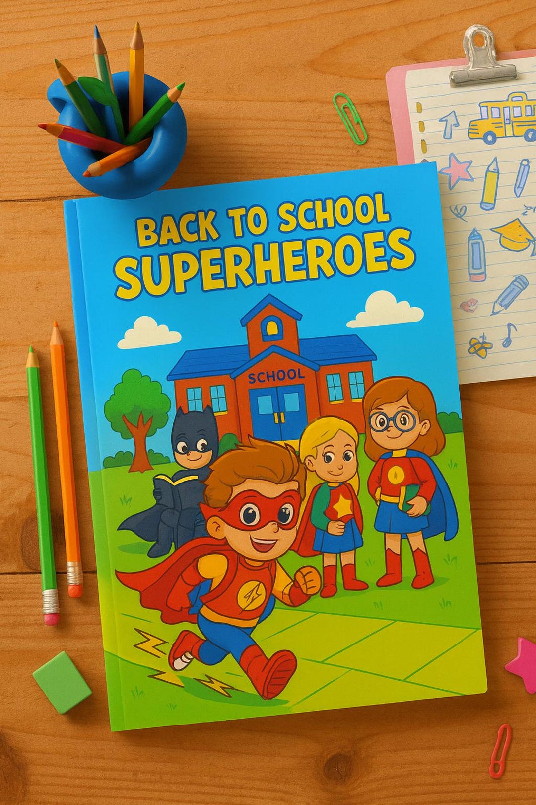 Back to School Superhero Coloring Book With Bonus Stickers | Fun Kids ...