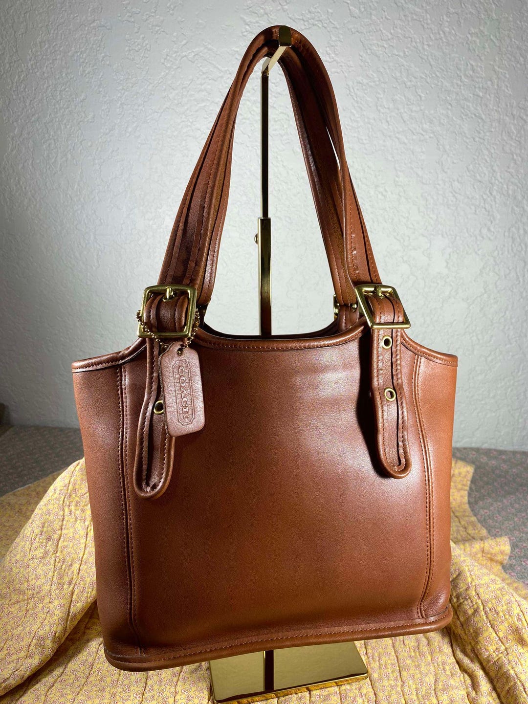 Vintage Coach Legacy Small Shopper 9086 Leather Tote Handbag Purse Bag ...