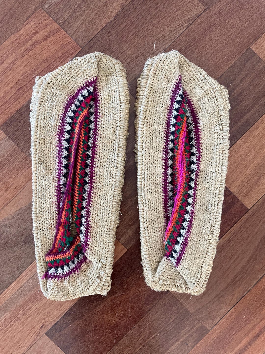 Vintage Tribal Slippers – Himachal Pradesh, India – Handwoven Fibre ...