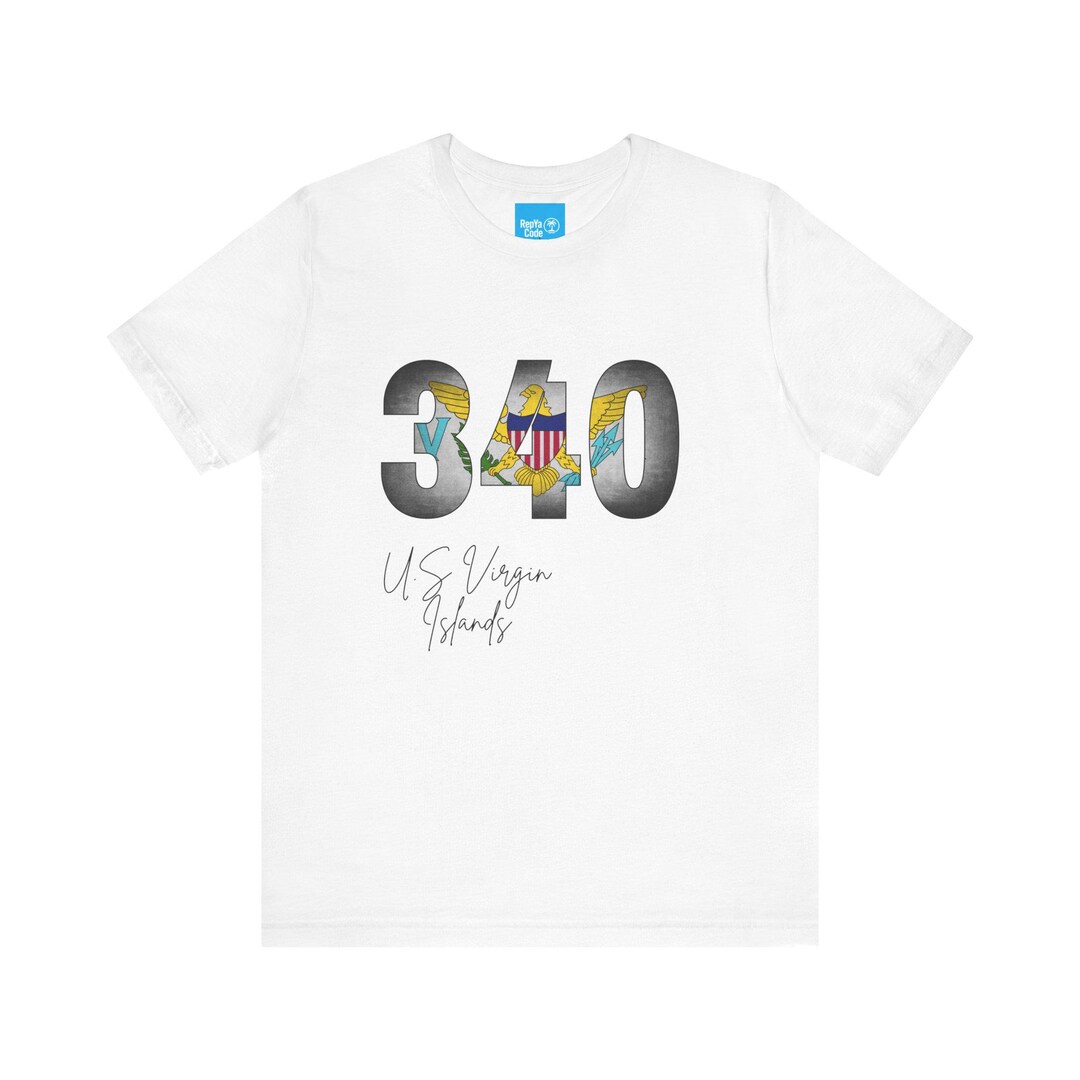 340 U.S. Virgin Islands Flag T-shirt Caribbean Area Code Pride Tee - Etsy