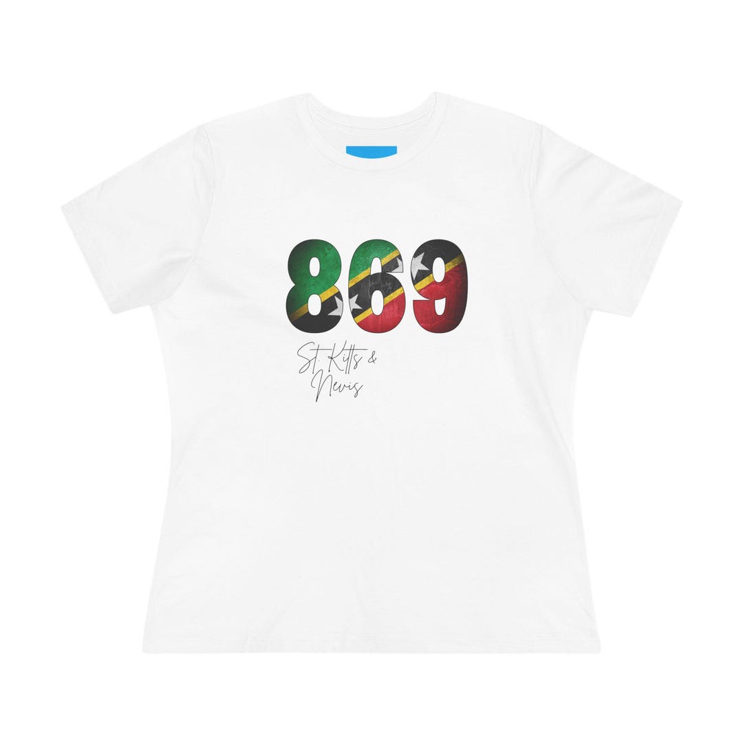 St. Kitts & Nevis Tee: 869 Area Code Flag Graphic, Caribbean Pride - Etsy