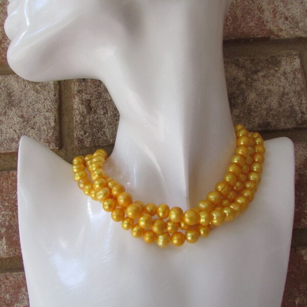Yellow Necklace - Etsy