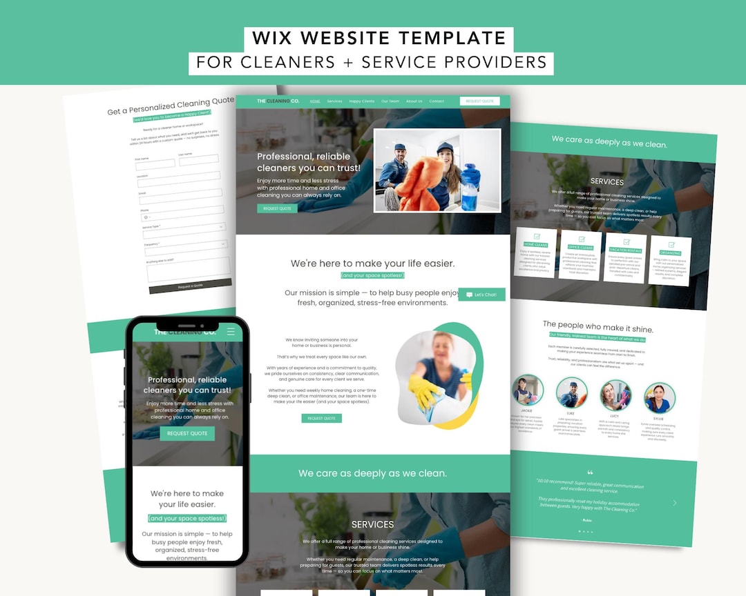 Wix Cleaning Business Website Template | Modern Cleaning Service | Done ...