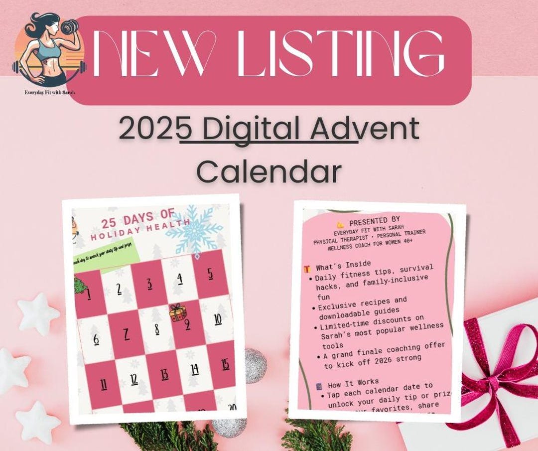 Holiday Wellness Advent Calendar | Fitness, Recipes, Self-care (digital ...