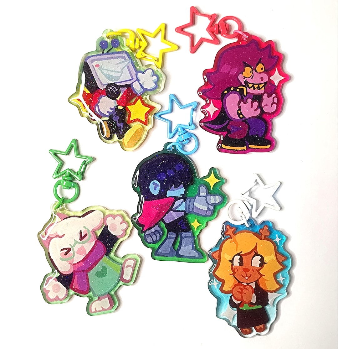 Deltarune Glitter Keychain: 2.5" Acrylic Charm - Etsy Australia