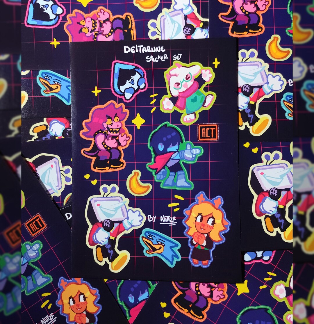 Deltarune Sticker Sheet (semigloss Paper) - Etsy