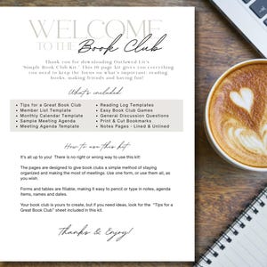 Book Club Kit: Printable Discussion Guide, Reading Tracker (digital ...