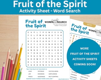 Christian Activity Sheet - Fruit of the Spirit - Verse Maze - Etsy