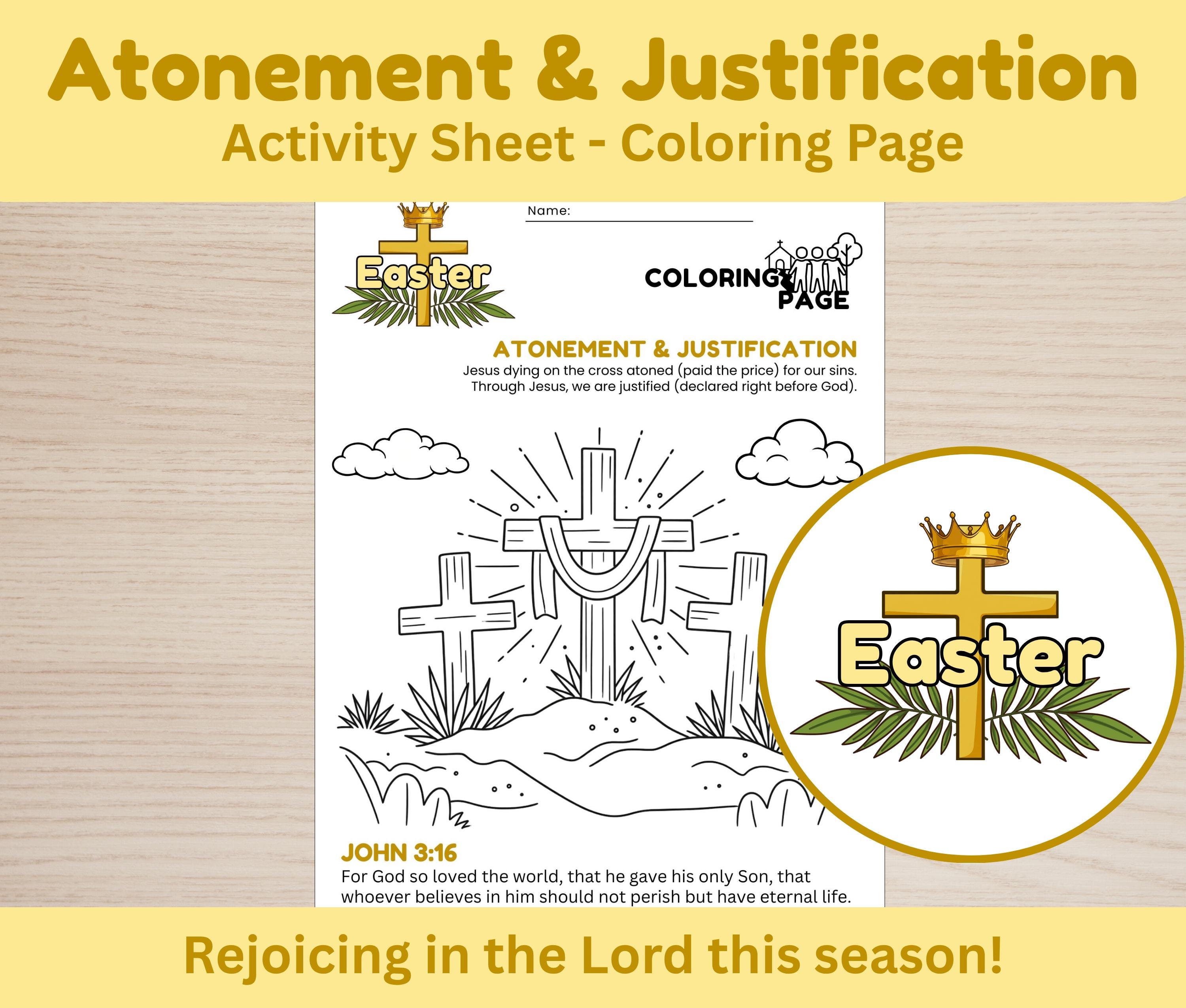 Easter - Coloring Page - Christian Activity Sheet - Etsy