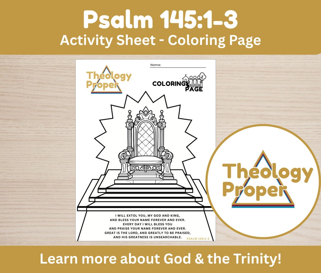 Christian Activity Sheet - Theology Proper - Coloring Page - Etsy