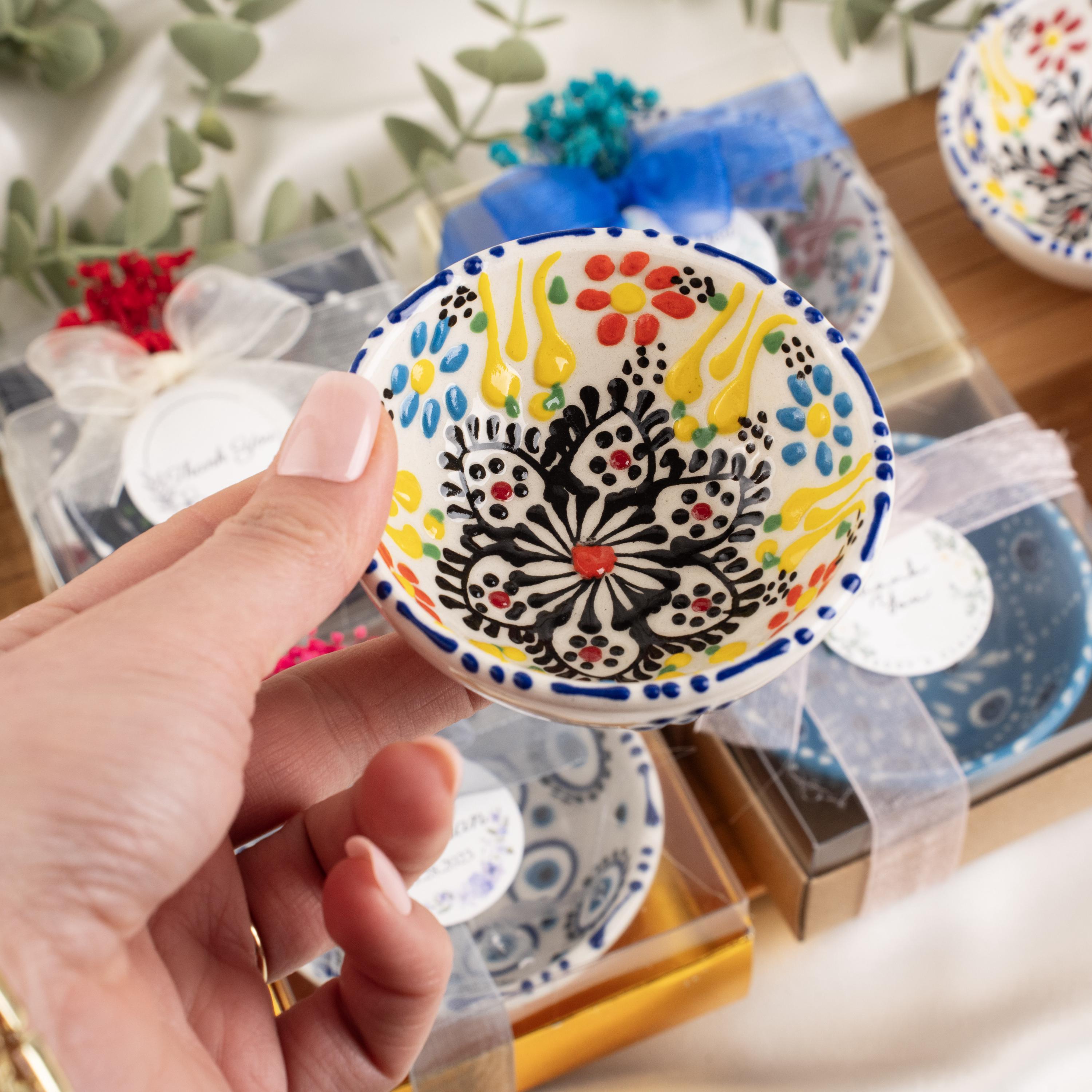 Handmade Mexican Ceramic Favor Bowls: Personalized Wedding Guest Gifts ...