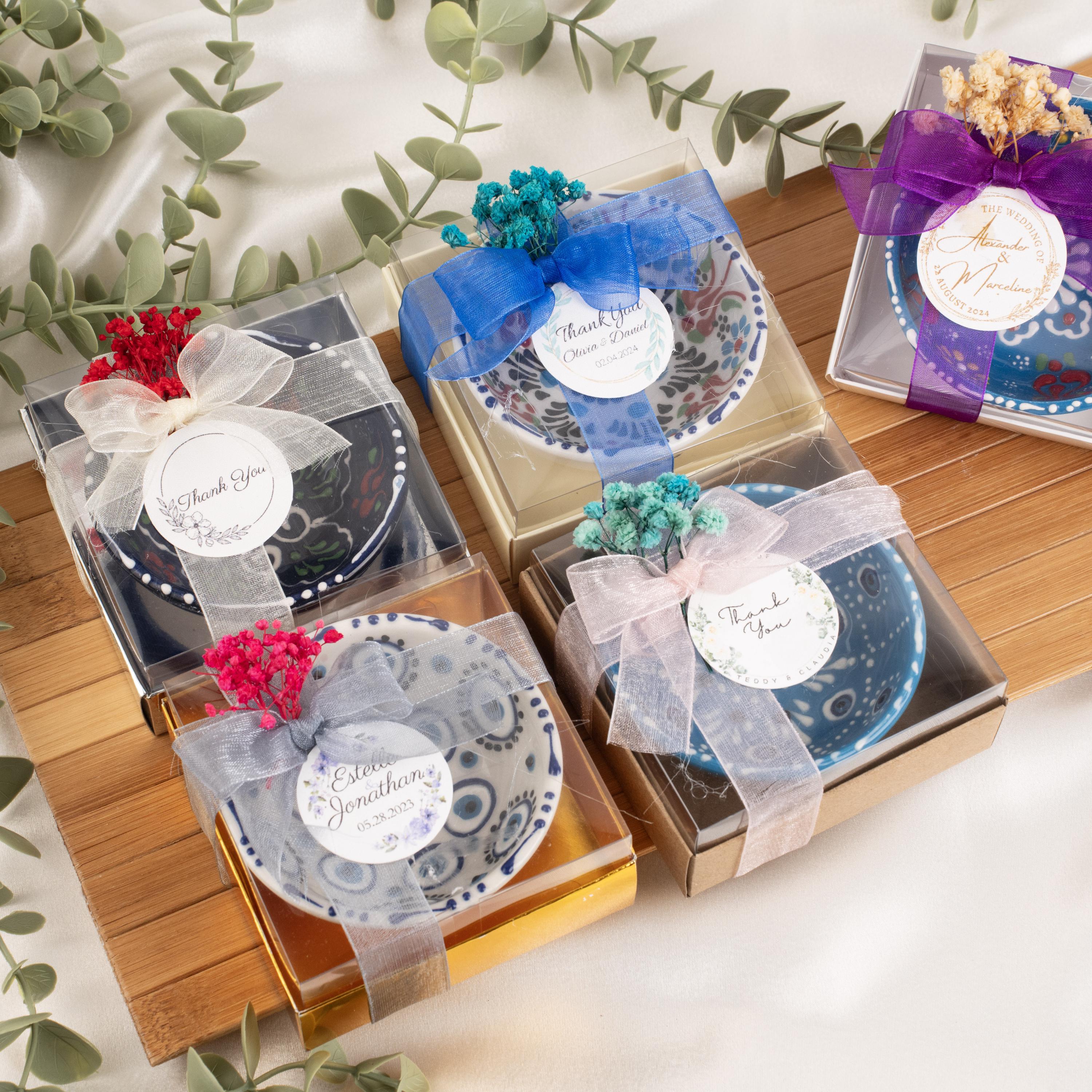 Handmade Mexican Ceramic Favor Bowls: Personalized Wedding Guest Gifts ...