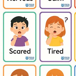 Emotion Flashcards for Kids: Illustrated Feelings, ADHD Friendly ...