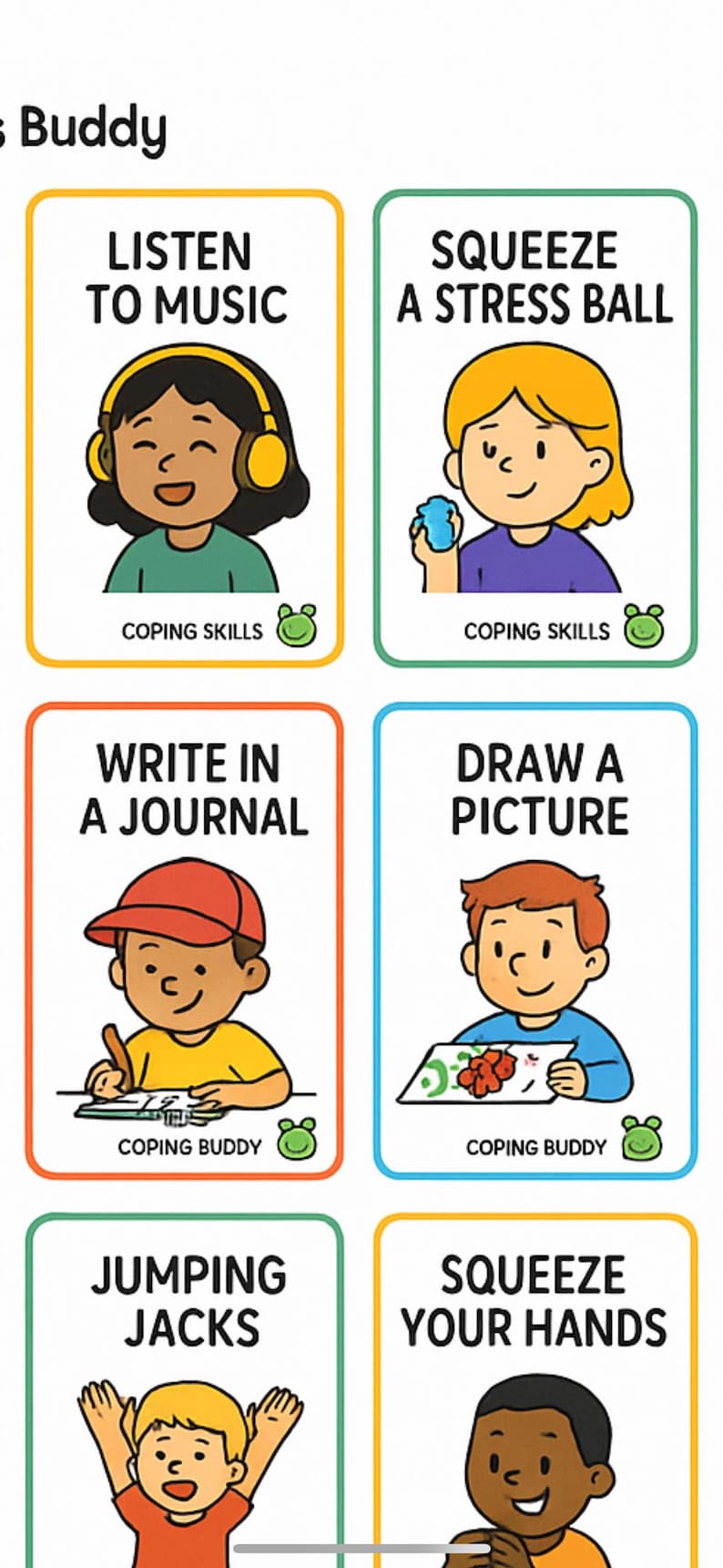 Coping Skills Flashcards for Kids: Emotional Regulation (PDF) - Etsy Canada