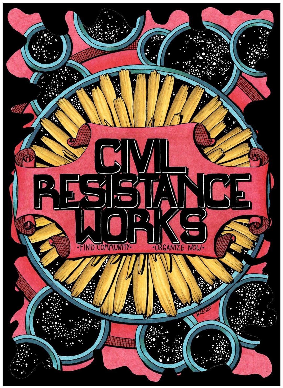 Resistance Art: "civil Resistance Works" 11x15 Archival Print - Etsy