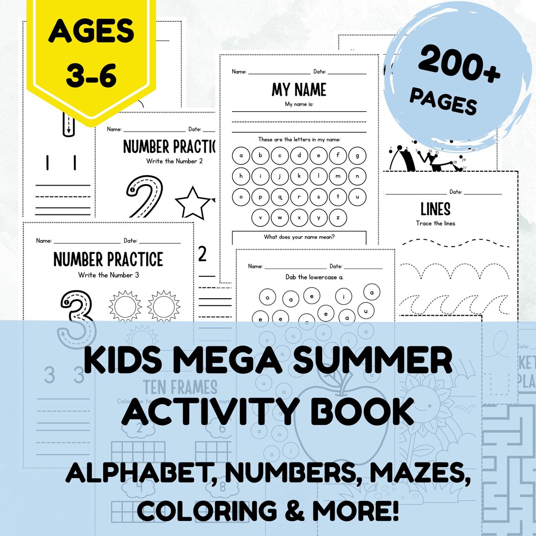 200+ Kids Summer Activity Sheets Printable | Kinder Homeschool | Home ...