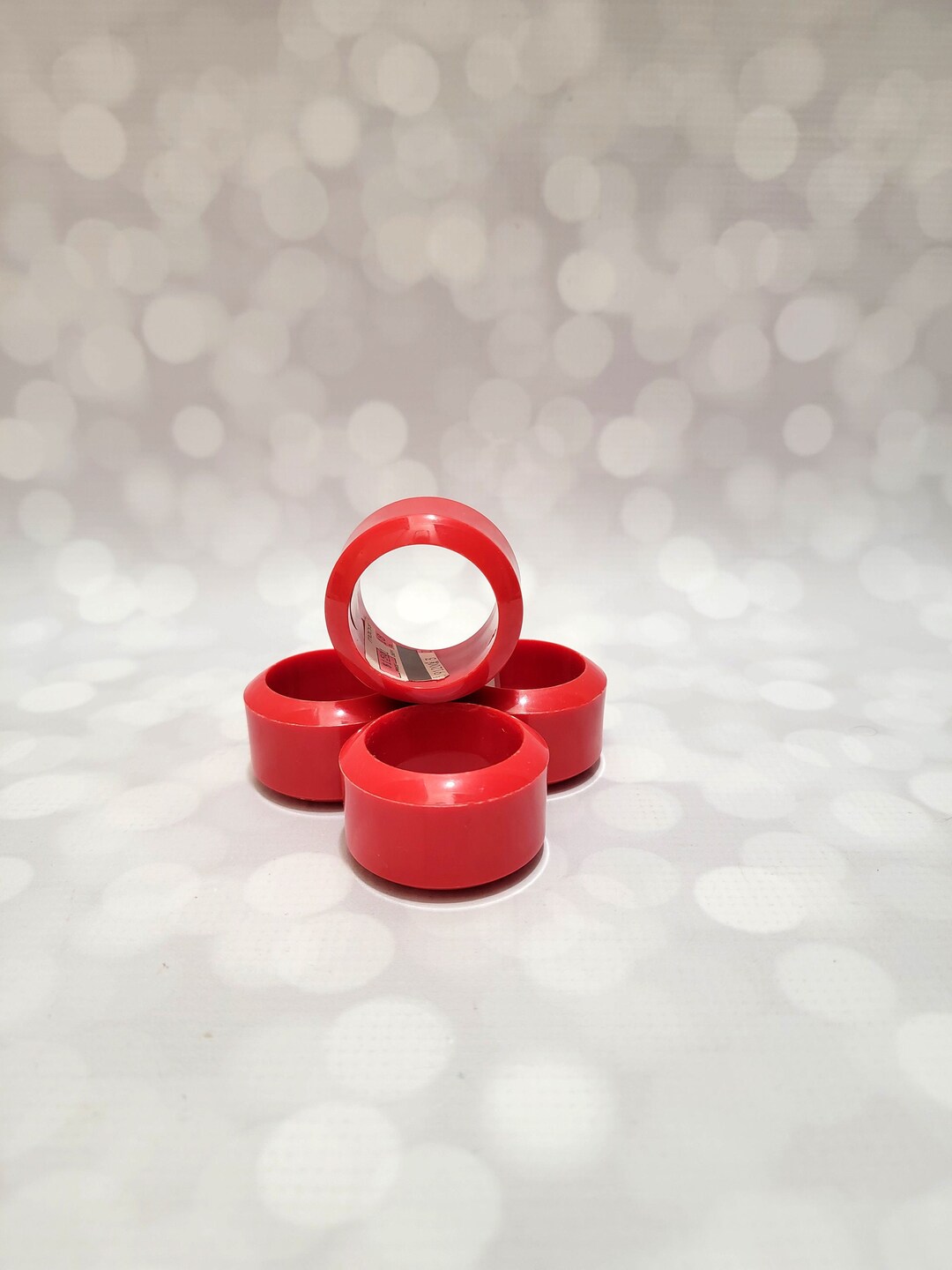 Retro Red Plastic Napkin Rings Set of 4 - Etsy