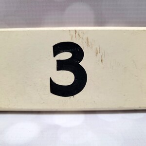Vintage Wood Number 3 Plaque - Etsy