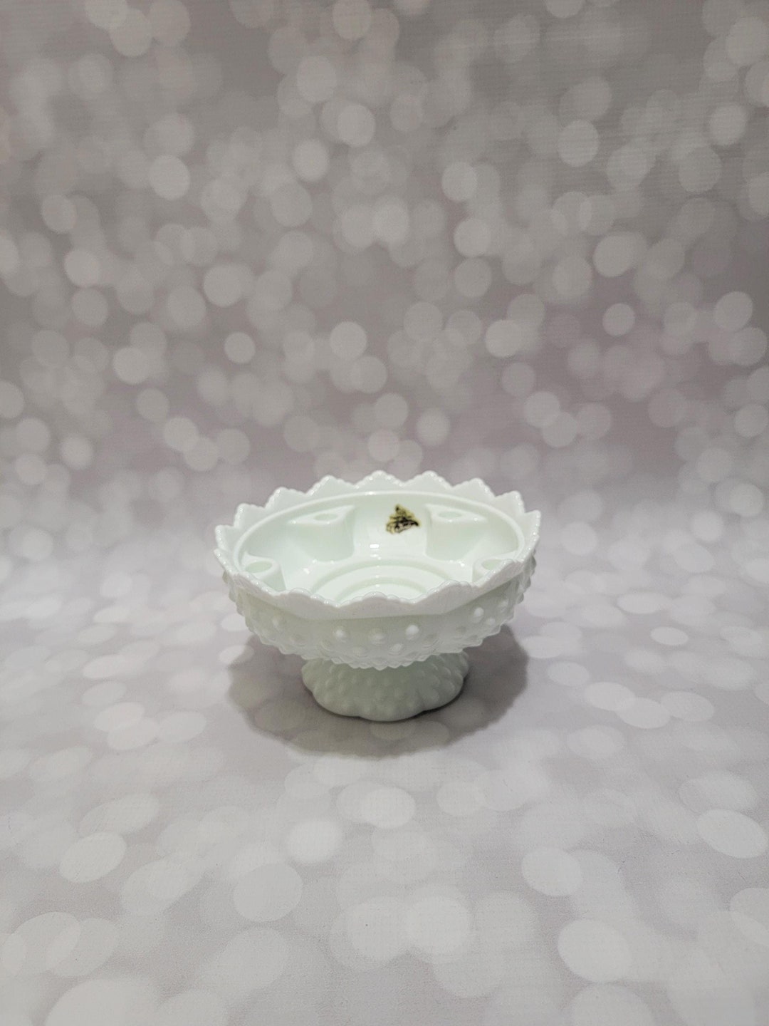 Milk Glass Hobnail Fenton Epergne Base or Five Hole Candleholder - Etsy