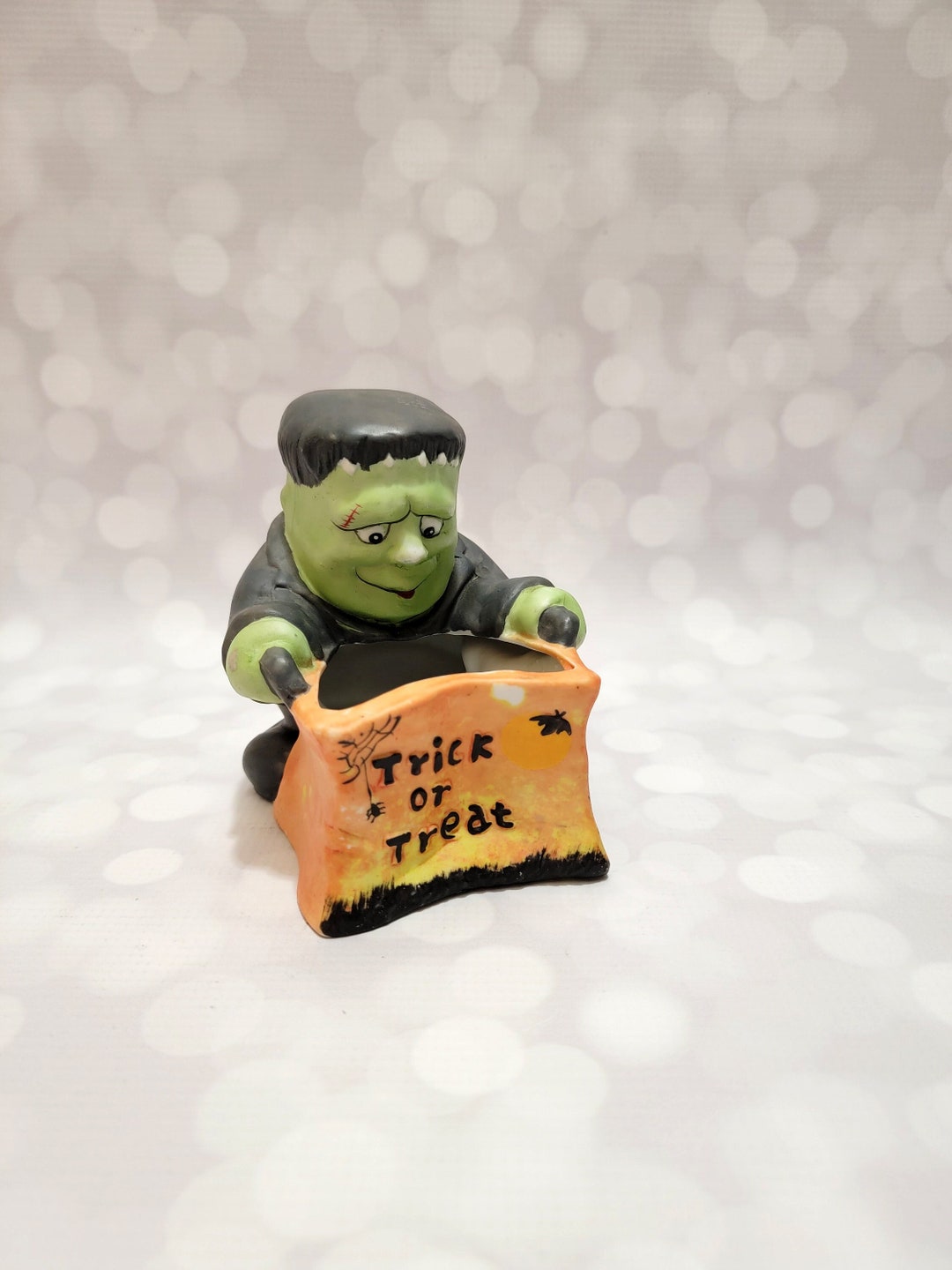 Vintage Frankenstein Halloween Candy Dish - Etsy