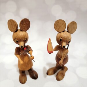 Vintage Wood Mice Made in Spain - Etsy